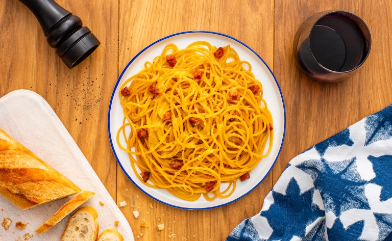 Carbonara Style Chickpea Spaghetti - CATELLI®